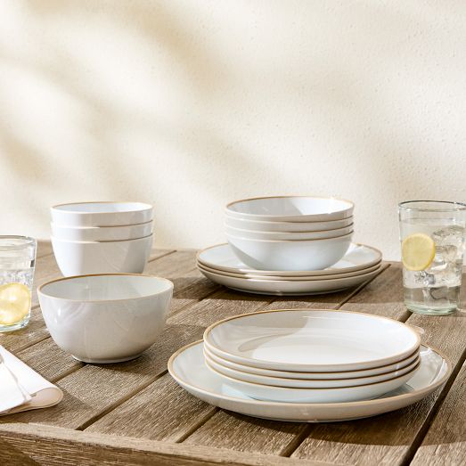 Mill Melamine Outdoor Dinnerware (Set of 16) | West Elm