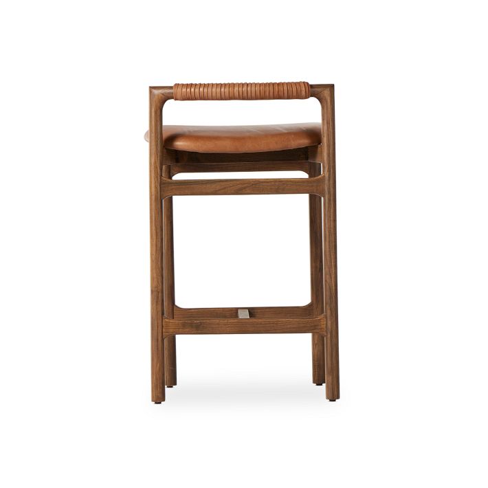 Caton Leather Bar Counter Stool West Elm