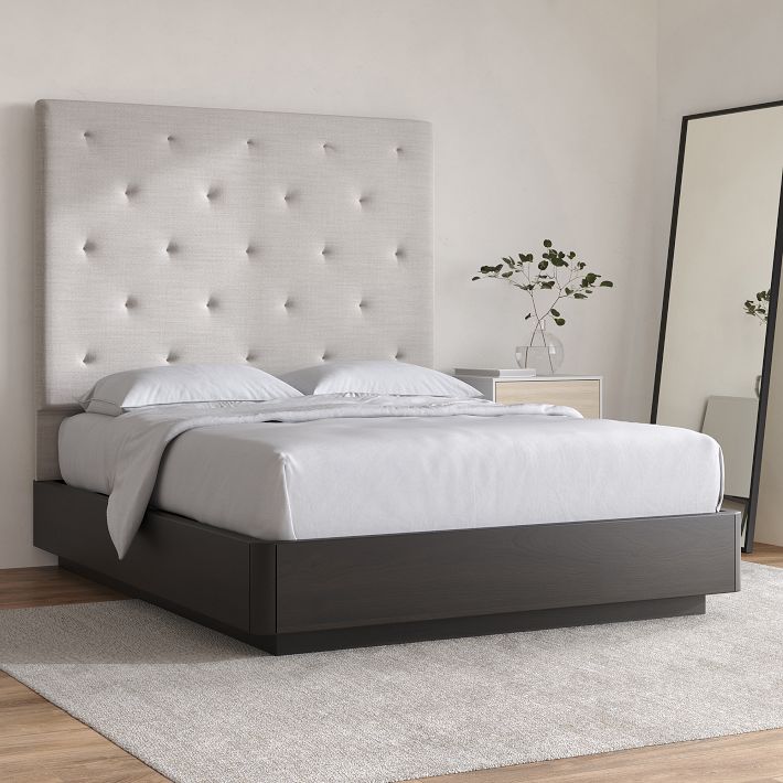 Diamond Tufted Wall Mounted Headboard Modern Elegance West Elm