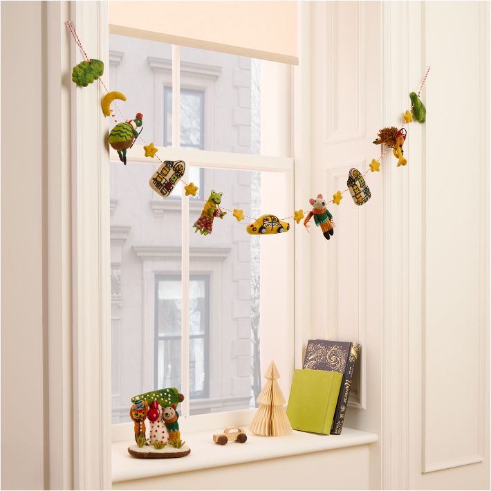 Felt Festive Friends Holiday Garland | West Elm Felt Festive Friends Holiday Garland | West Elm
