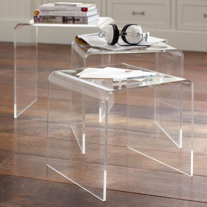 Clear lucite table store