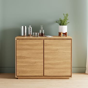 Oak bar cabinet store