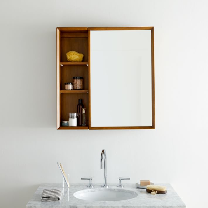 Mid Century Medicine Cabinet w Shelves West Elm