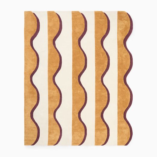 Ripple Effect Scalloped Rug | West Elm