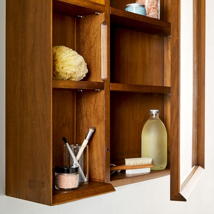 Wood framed medicine cabinet store