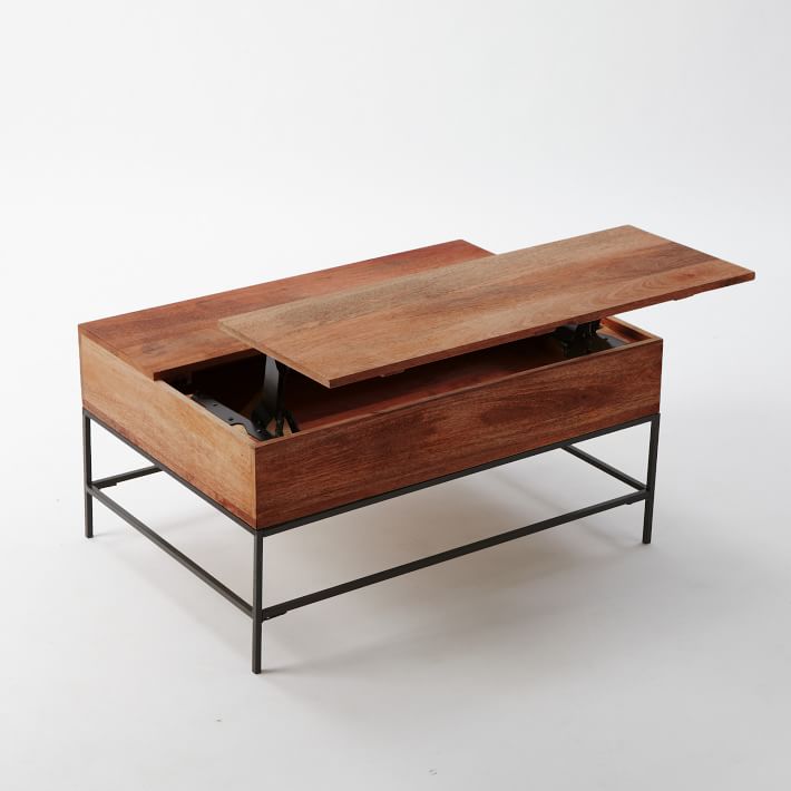 West elm industrial pop up coffee table store