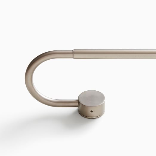 Swoop Blackout Curtain Rod - Brushed Nickel | West Elm