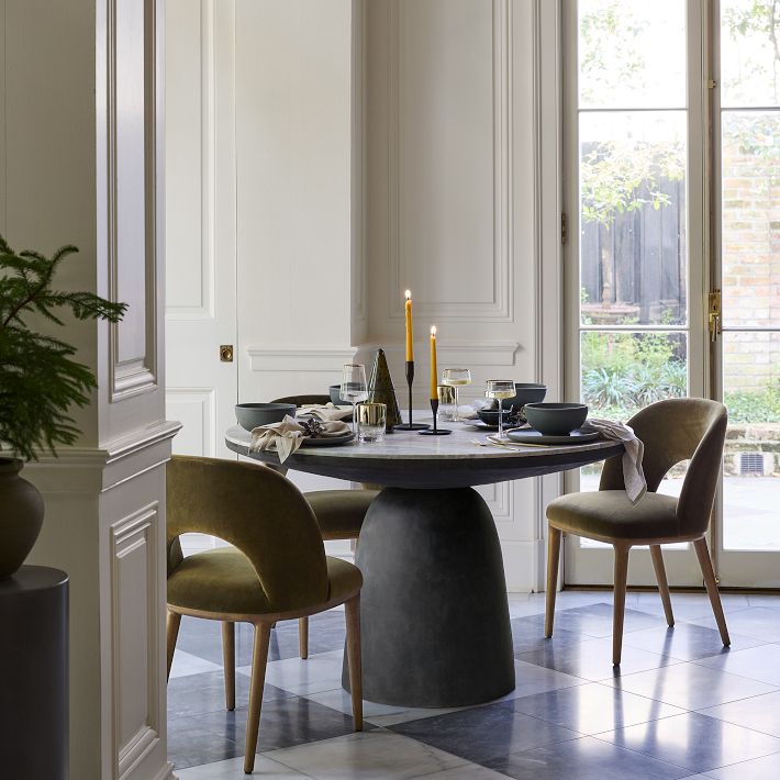 Leona Marble Round Dining Table 48