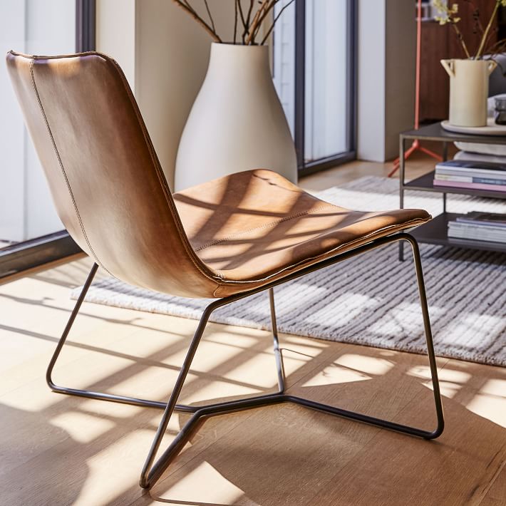 West elm slope leather chair store