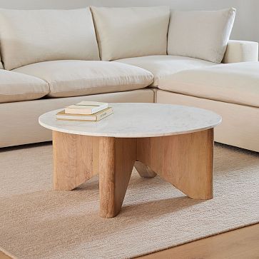 West elm coffee table white store