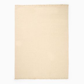 Solid Basketweave Wool Rug - Handwoven Elegance | West Elm
