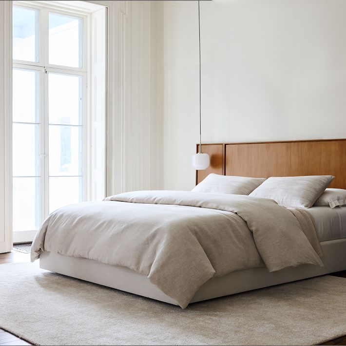 Headboard with built in side tables store