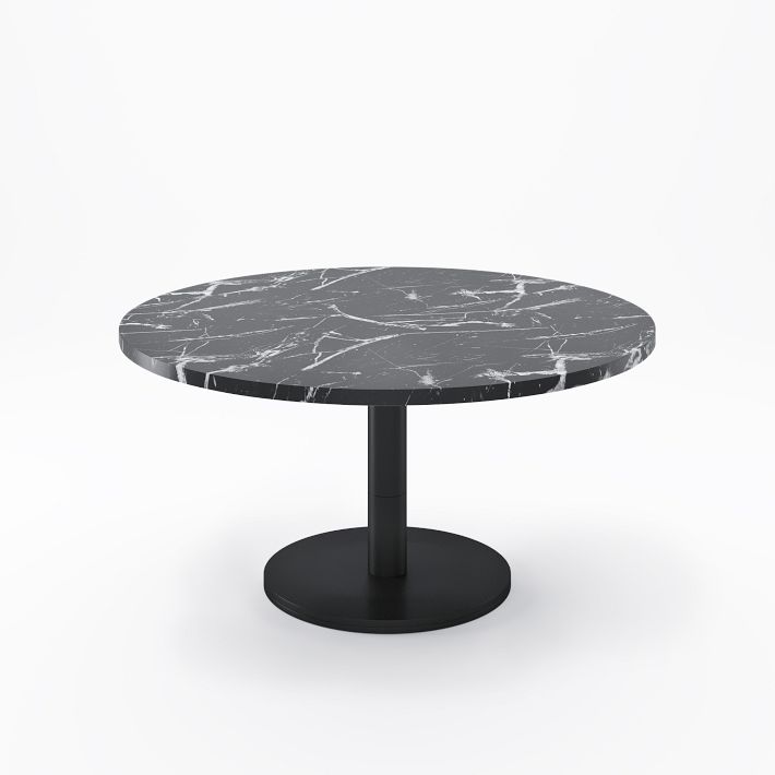 Large black round dining table store