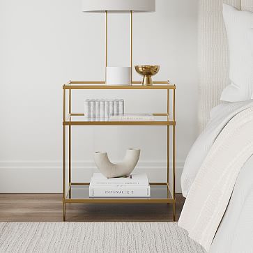 Glass nightstand store