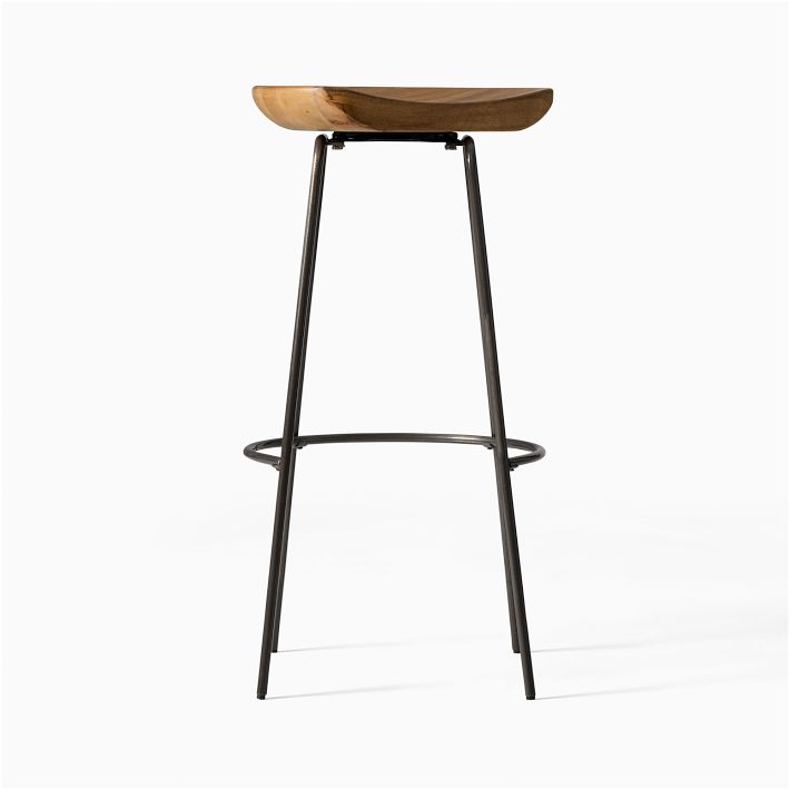 Alden Swivel Counter Stool Mango Wood Mild Steel West Elm