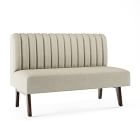 Novak Banquette - Vertical Channel Tufting for Modern Dining | West Elm