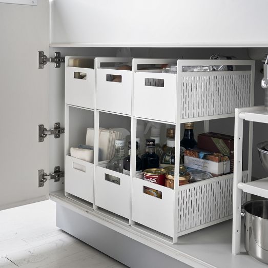 Yamazaki Two-Tier Cabinet Storage Basket | West Elm