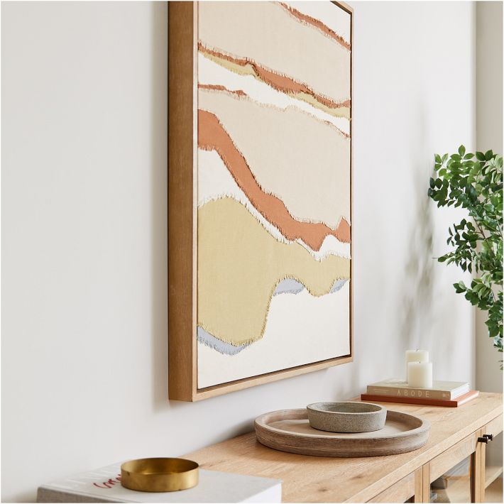 Framed fabric wall art store