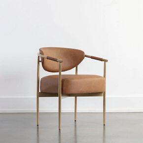 Ximena Vegan Leather Dining Arm Chair | West Elm