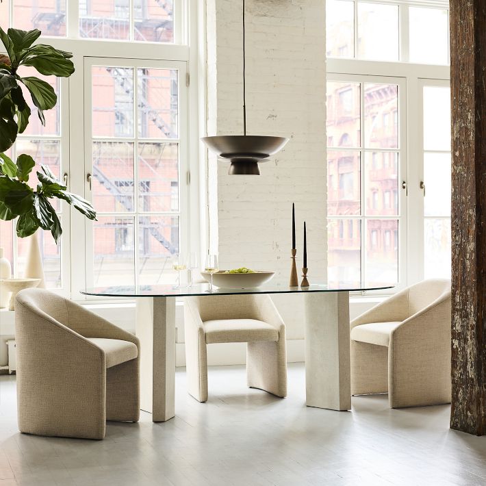 Glass dining table west elm store