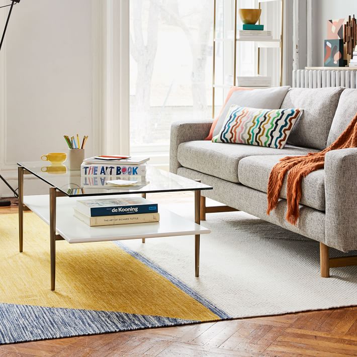 West elm mid century art display coffee table store