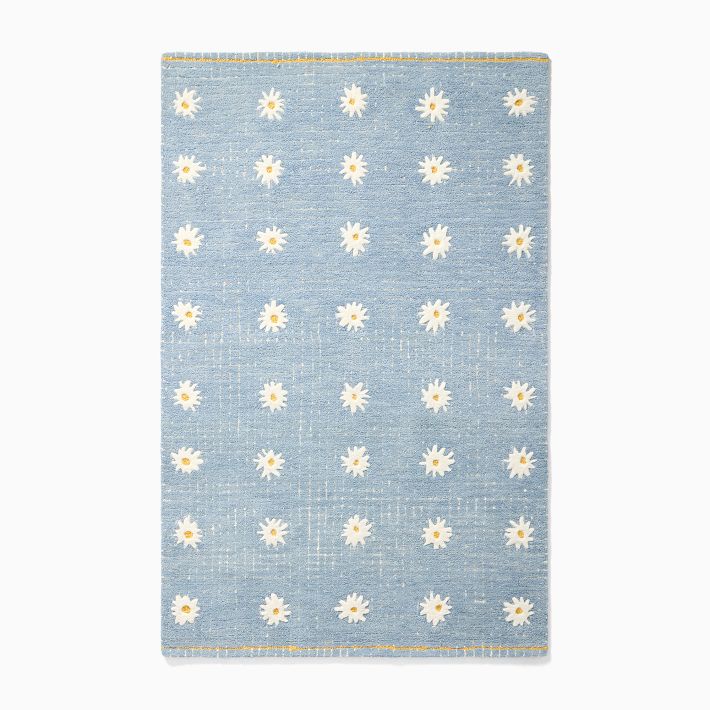 Kids Daisy Grid Rug | West Elm