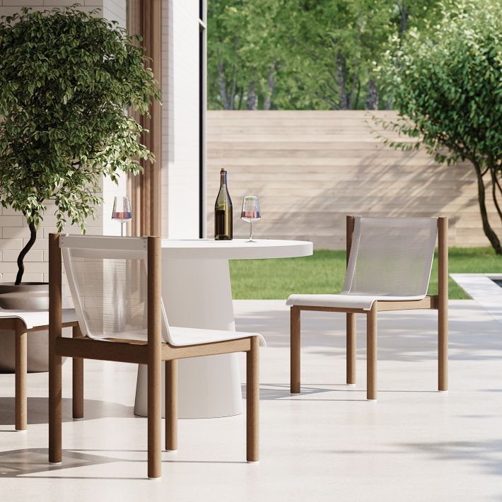 Cusco Outdoor Stacking Dining Chair Set of 2 West Elm