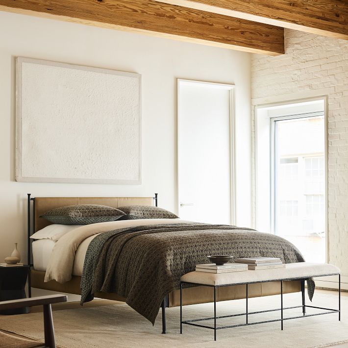 West elm bed bench store