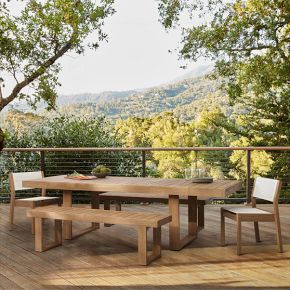 Portside Outdoor Expandable Dining Table - Rustic Elegance | West Elm