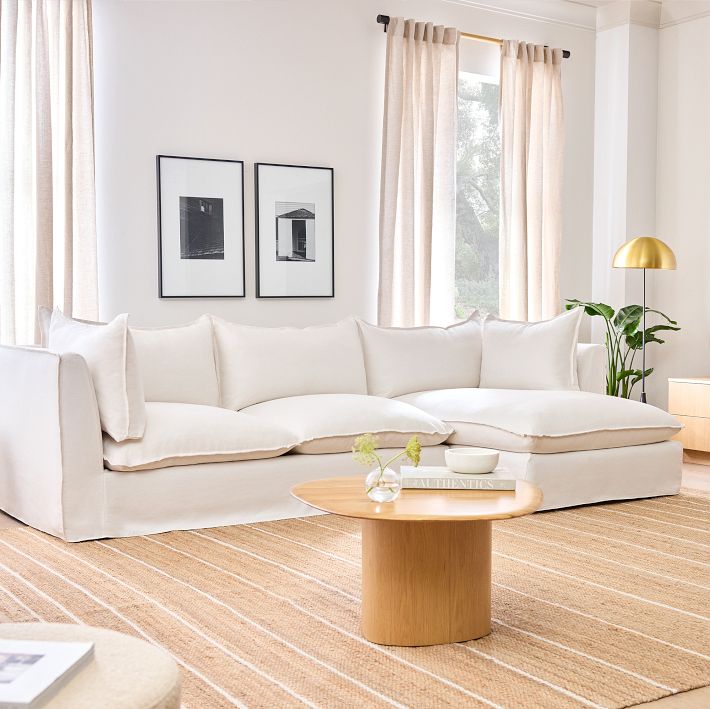 Down sectional with chaise store