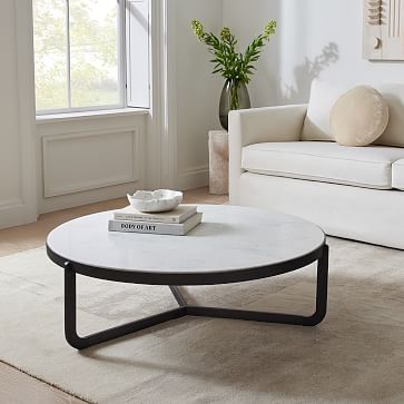 West elm coffee table white store