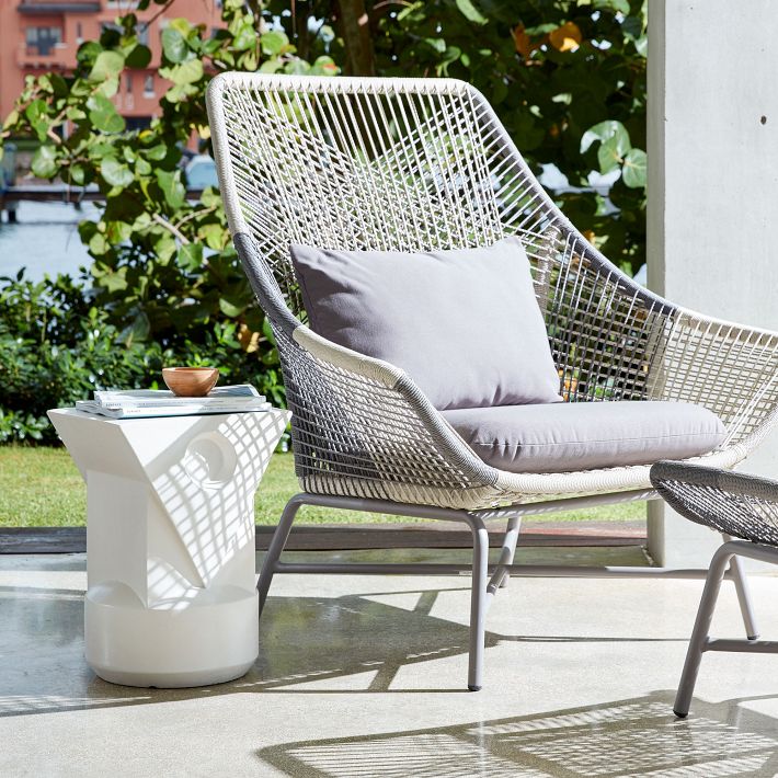 Outdoor lounge with ottoman store