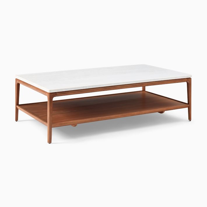 Parker Walnut Marble Coffee Table West Elm