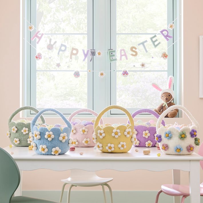 Felt Daisy Easter Baskets | West Elm
