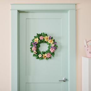 Felt Spring Floral Wreath | West Elm