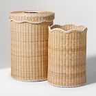 Woven Scalloped Hampers (Set of 2) | West Elm