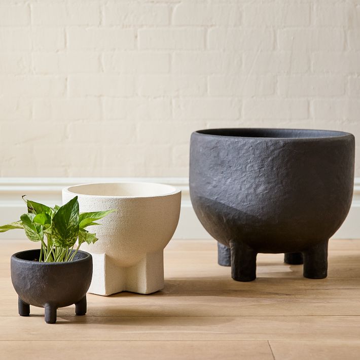 Form Studies Ceramic Footed Planters | West Elm