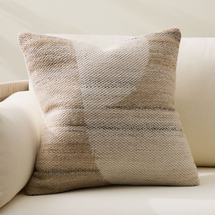 Outdoor Natural Curves Pillow | West Elm