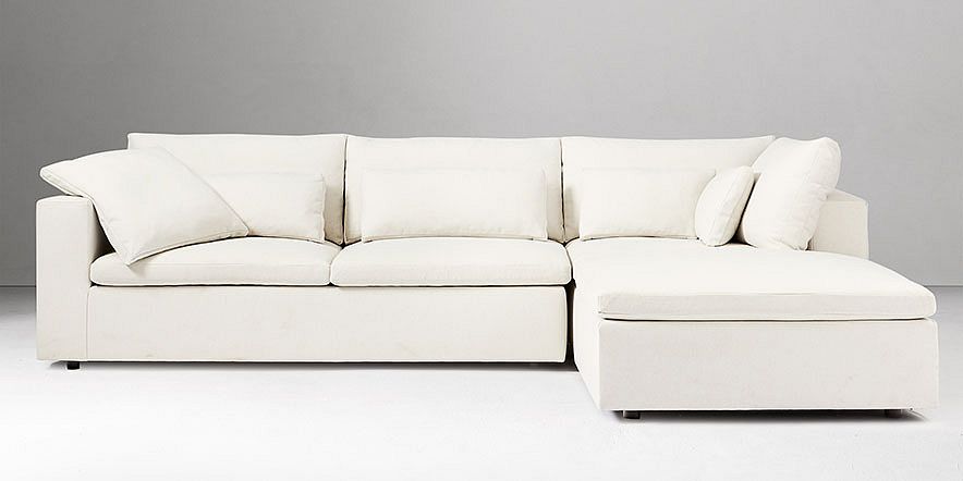 West elm white sofa store