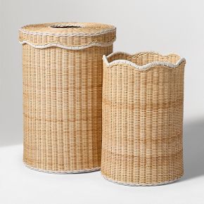 Open Box: Woven Scalloped Hampers (Set of 2) | West Elm