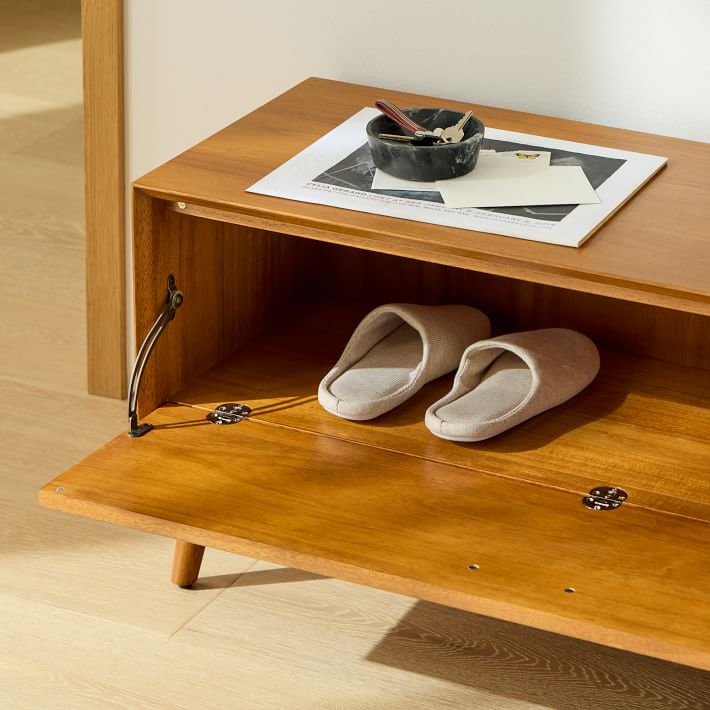 Mid Century Shoe Storage Bench 42 West Elm