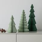 Tonal Green Decorative Paper Tabletop Trees | West Elm