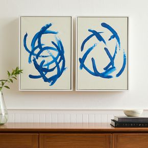 Blue Flashes Wall Art | West Elm