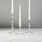 Paradiso Clear Glass Taper Holders | West Elm