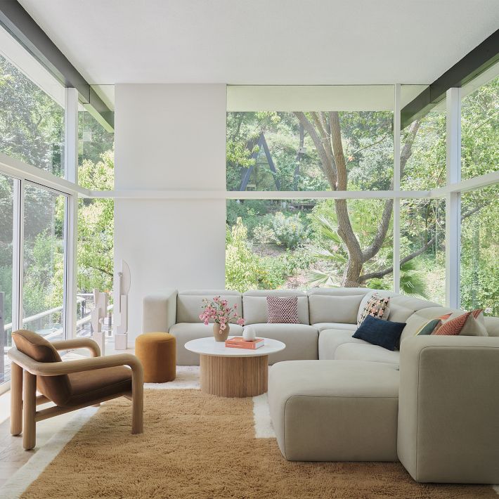 Ellington Round Coffee Table Modern Living Room Furniture West Elm