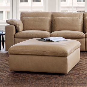 Harmony Modular Leather Motion Ottoman | West Elm