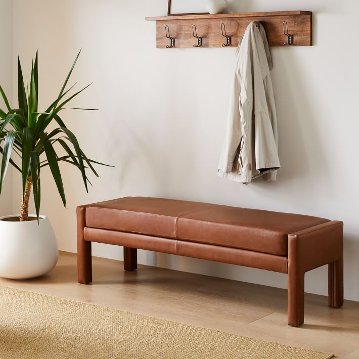 Scarlett Leather Bench West Elm
