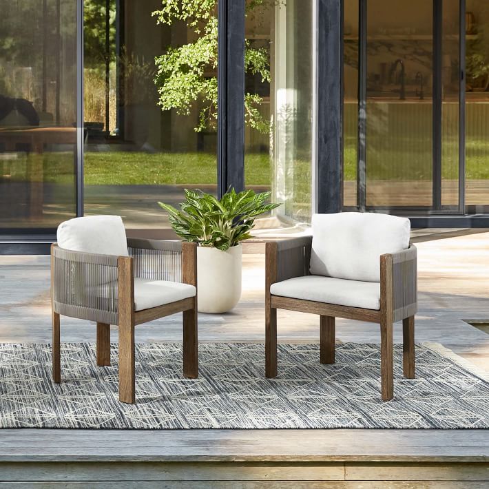 Porto Outdoor Dining Chair Set of 2 West Elm