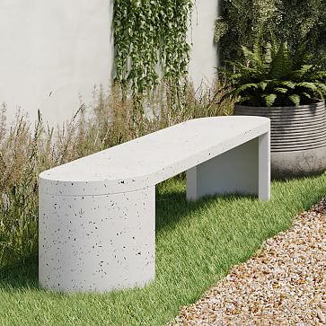 Terrazzo Concrete Outdoor Bench 79 West Elm