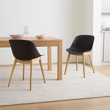 Plastic dining chairs with wooden legs store